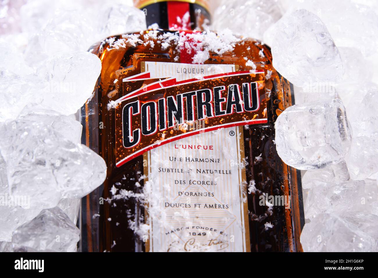 POZNAN, POL - MAY 28, 2020: Bottle of Cointreau, a brand of French ...