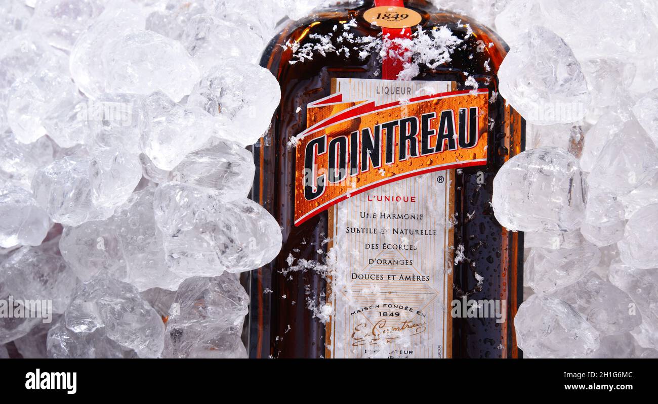 POZNAN, POL - MAY 28, 2020: Bottle of Cointreau, a brand of French ...