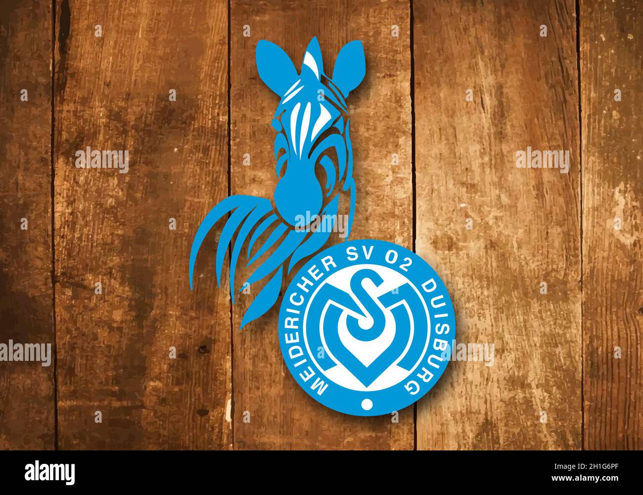 Coat of arms MSV Duisburg, Duisburg, a football club from Germany Stock ...