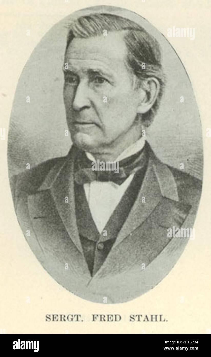 Sergt. Fred Stahl, soldier in the 1832 U.S. Black Hawk War Stock Photo ...