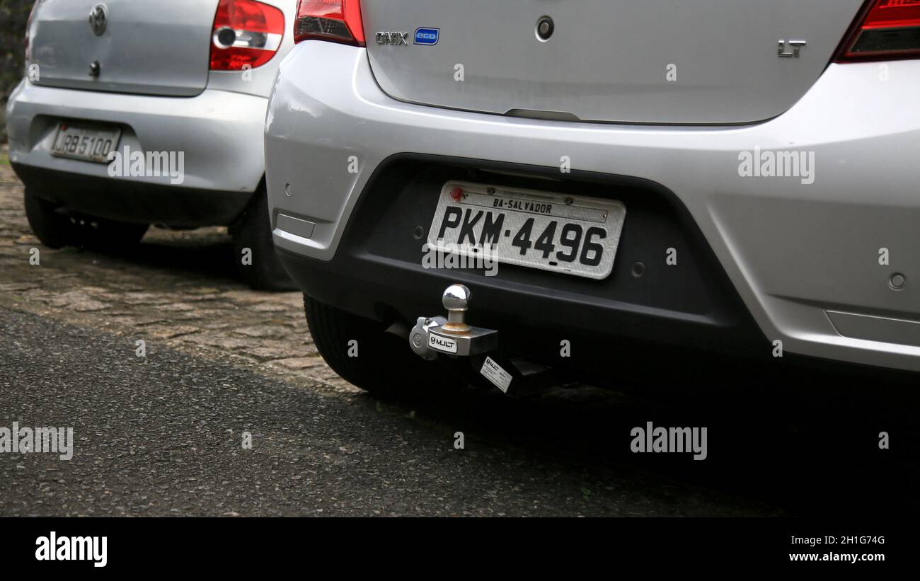 salvador, bahia / brazil - june 27, 2020: trailer hitch is seen at the ...