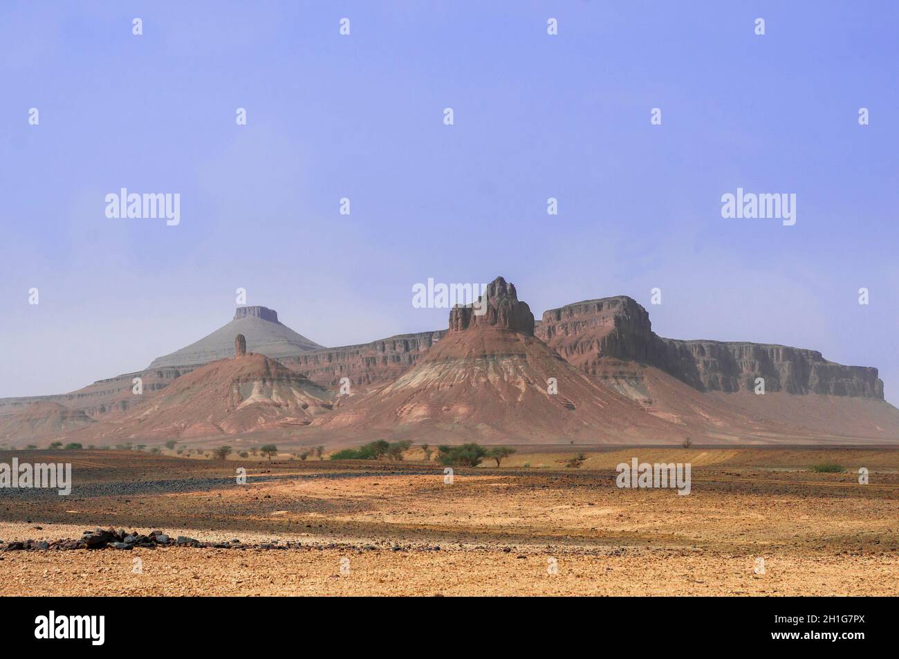 Rock formation in the Sahara, near the salt lake Iriki, Morocco, Africa ...
