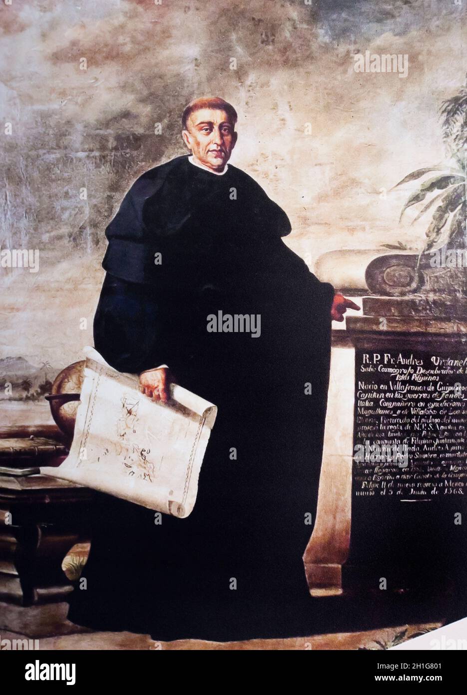 Fray Andres de Urdaneta, spanish maritime explorer. Painted by Víctor ...