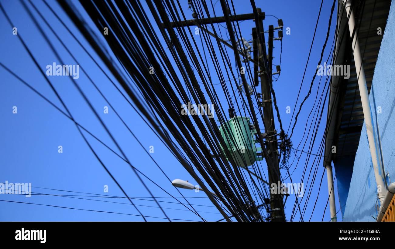 salvador, bahia / brazil - july 1, 2020: electrical network transformer ...