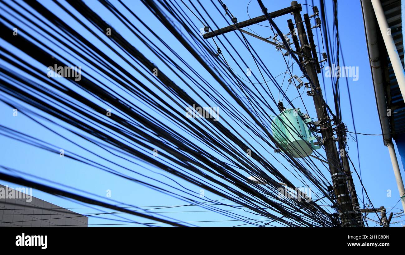 salvador, bahia / brazil - july 1, 2020: electrical network transformer ...
