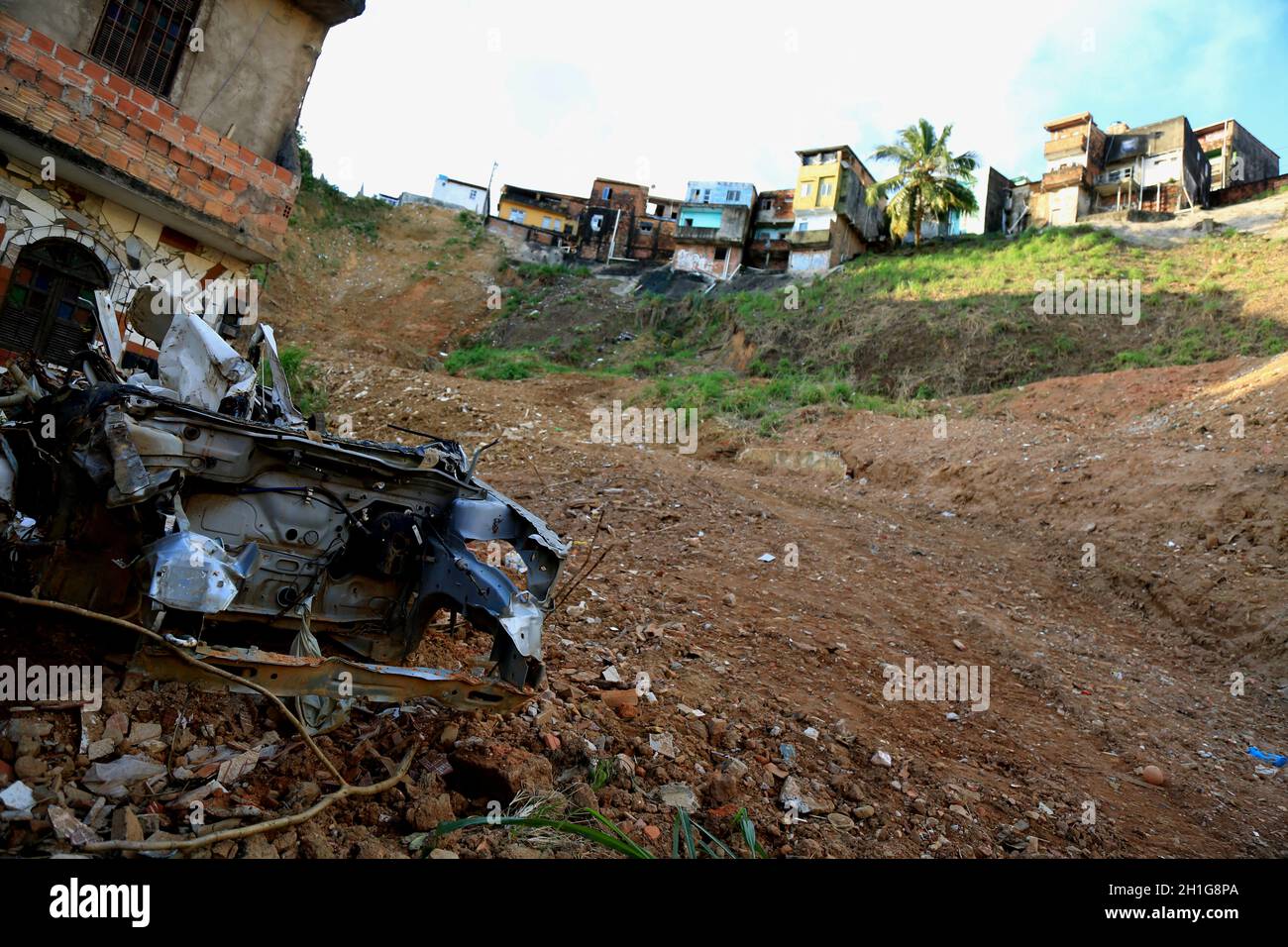 Landslide rubble on road hi-res stock photography and images - Alamy