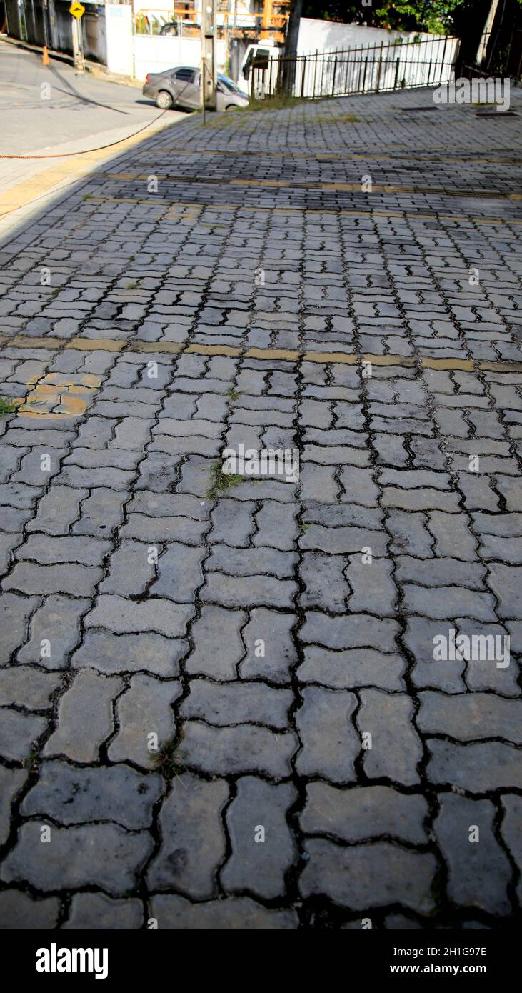 salvador, bahia / brazil - july 4, 2020: pavement made of concrete ...