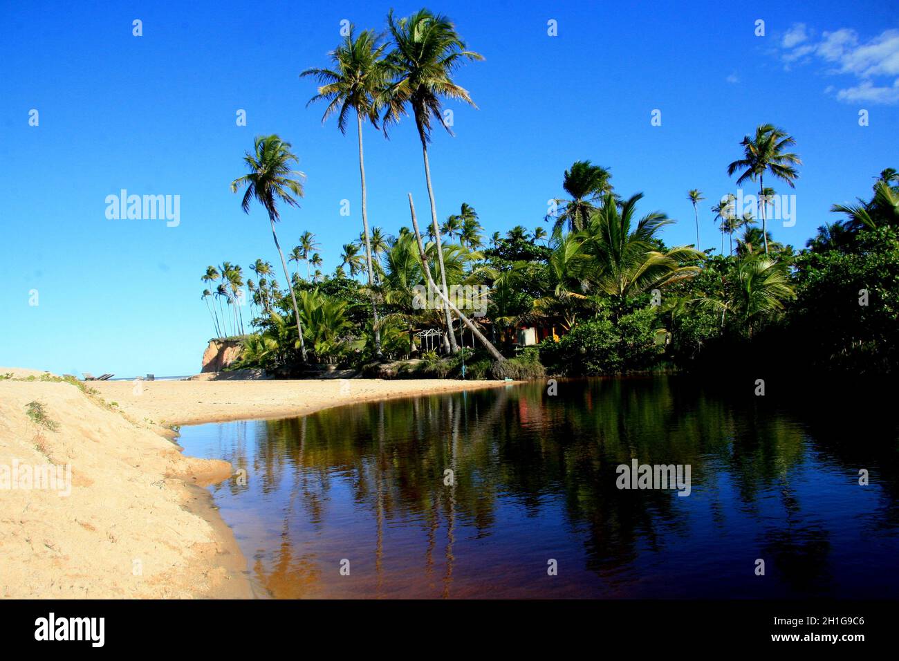 prado, bahia / brazil - julu 18, 2008: view of the beach in the ...