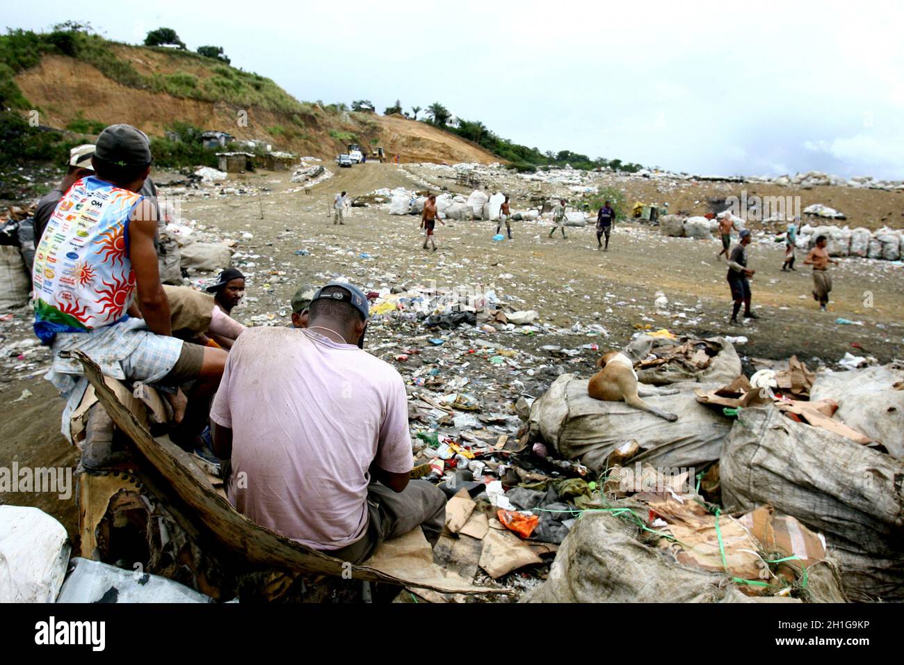 itabuna, bahia / brazil - september 22, 2011: waste pickers watch their ...