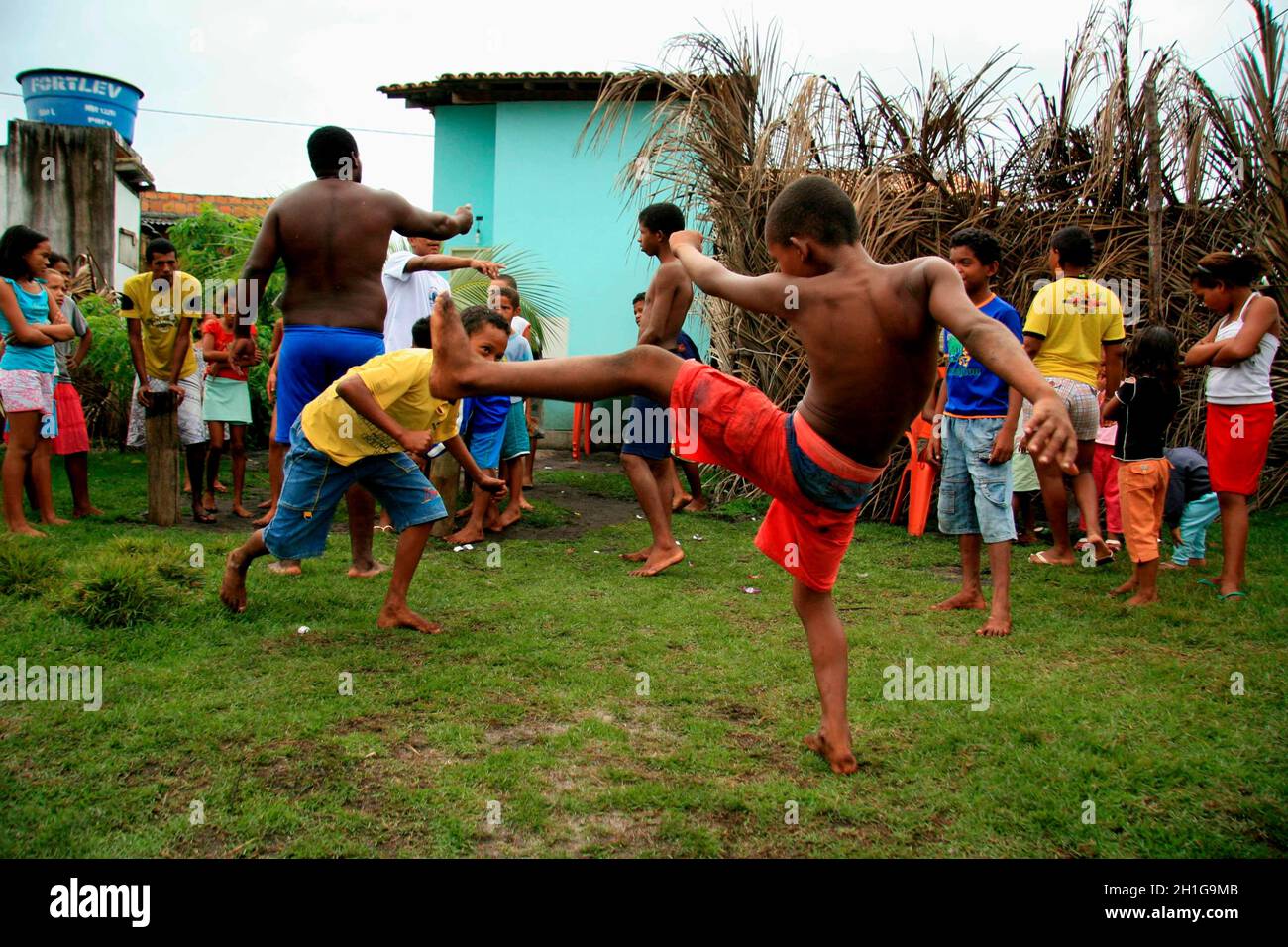 santa cruz cabralia, bahia / brazil - may9, 2009: indigenous children ...