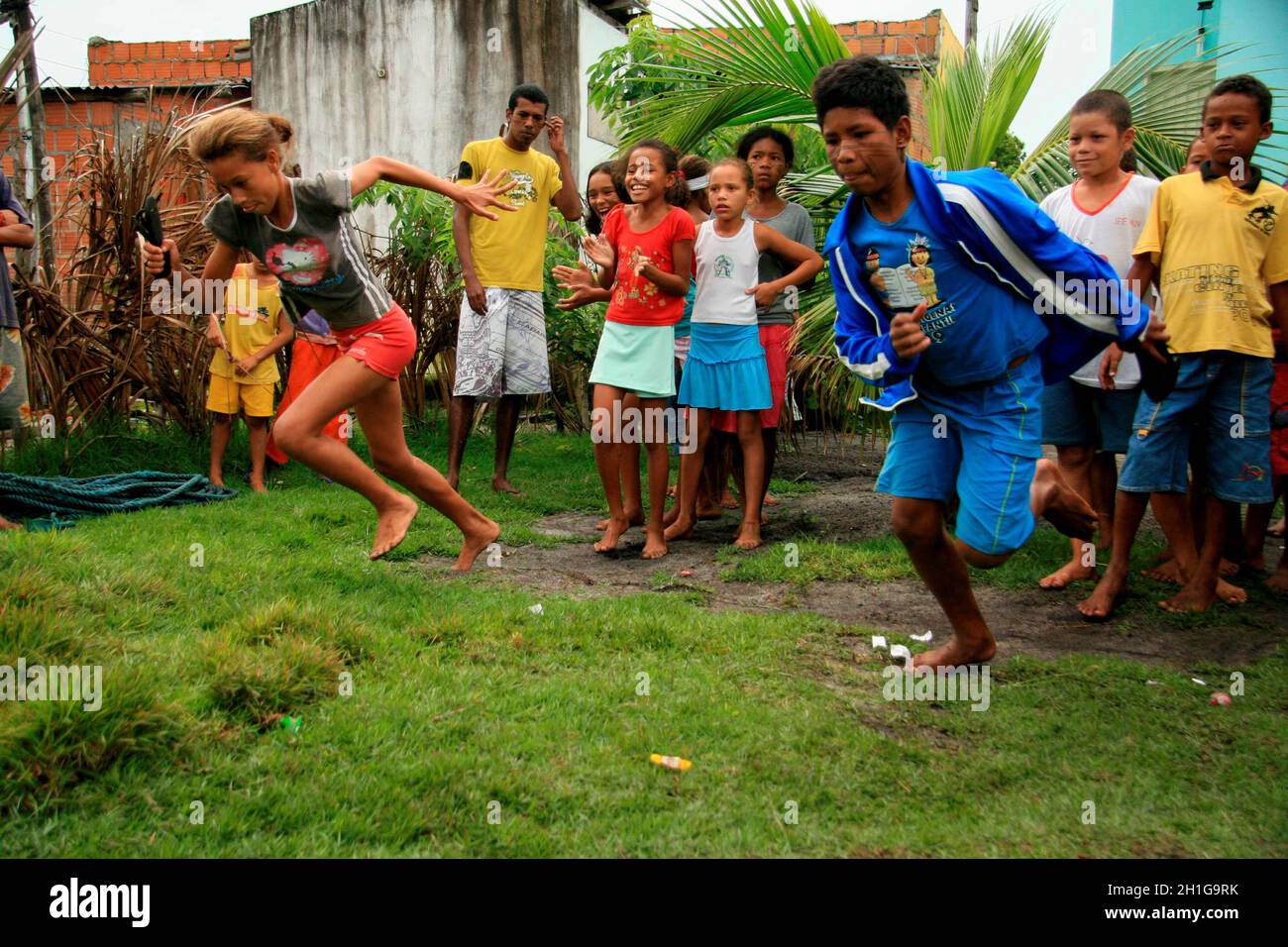 santa cruz cabralia, bahia / brazil - may9, 2009: indigenous children ...