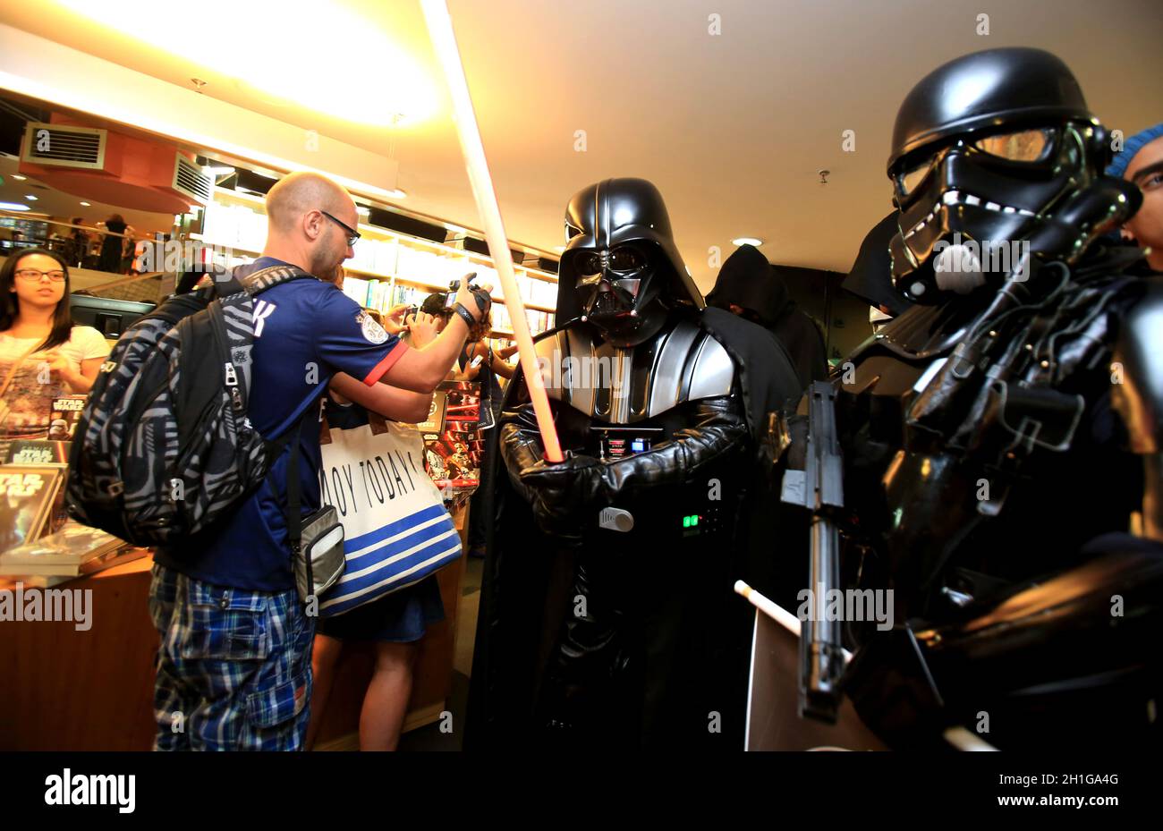 salvador, bahia, brazil - december 15, 2015: Star Wars fans celebrate ...