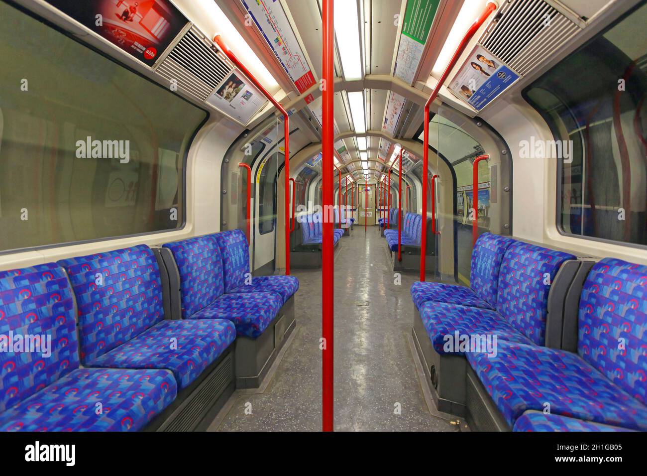 London, United Kingdom - January 26, 2013: Empty Central Line Train ...