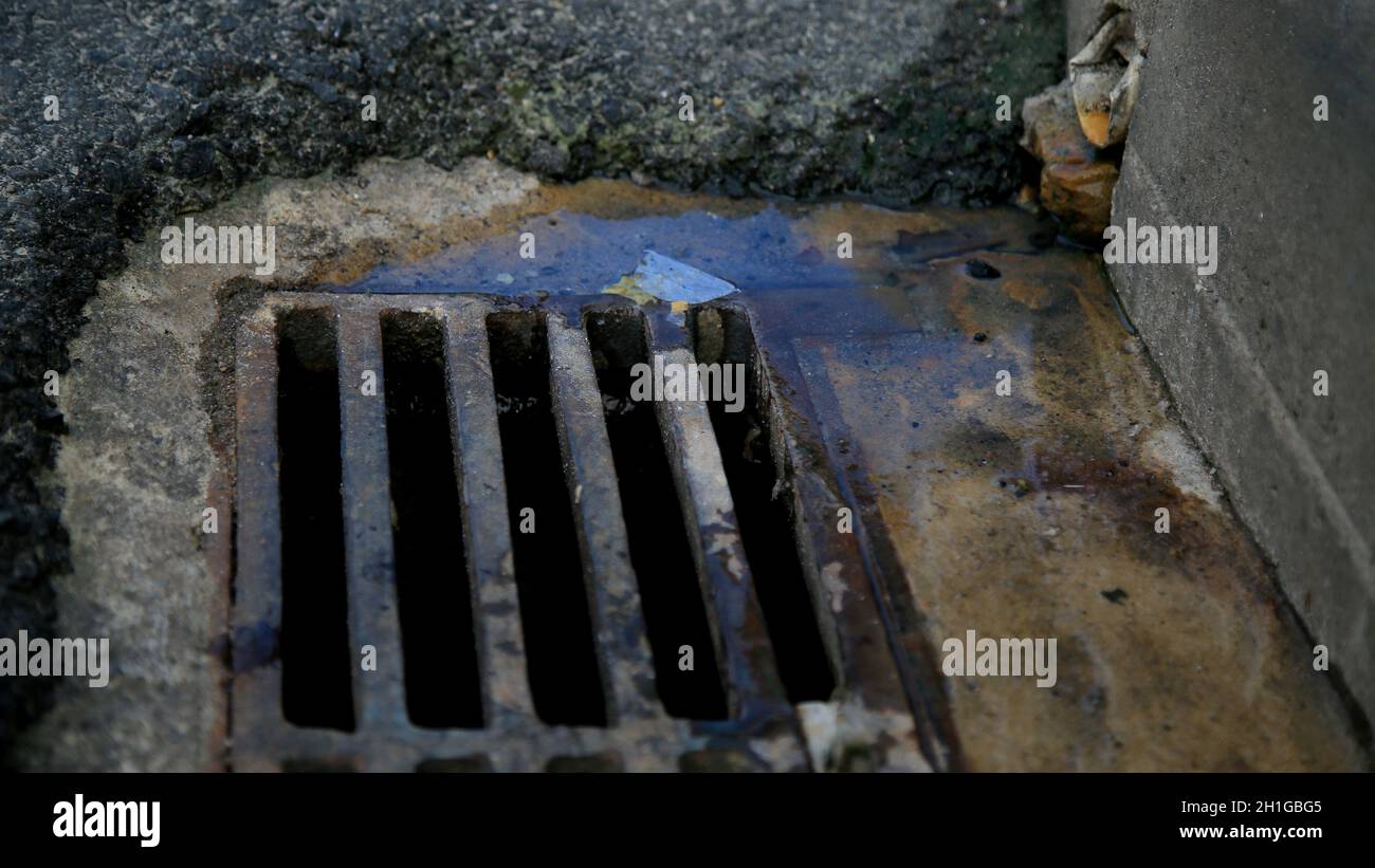 salvador, bahia / brazil - july 10, 2020: manhole for denoting ...