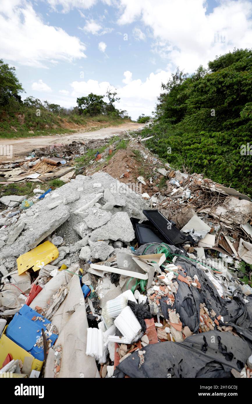 camacari, bahia / brazil - april4, 2019: rubble and construction waste ...