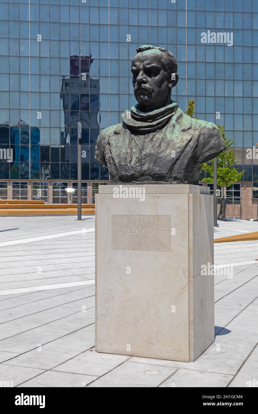 Belgrade, Serbia - June 30, 2019: Dimitrije Tucovic Bust Monument at ...