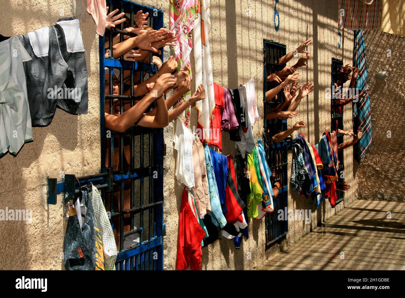 eunapolis, bahia / brazil - december 9, 2008: prisoners are seen in ...