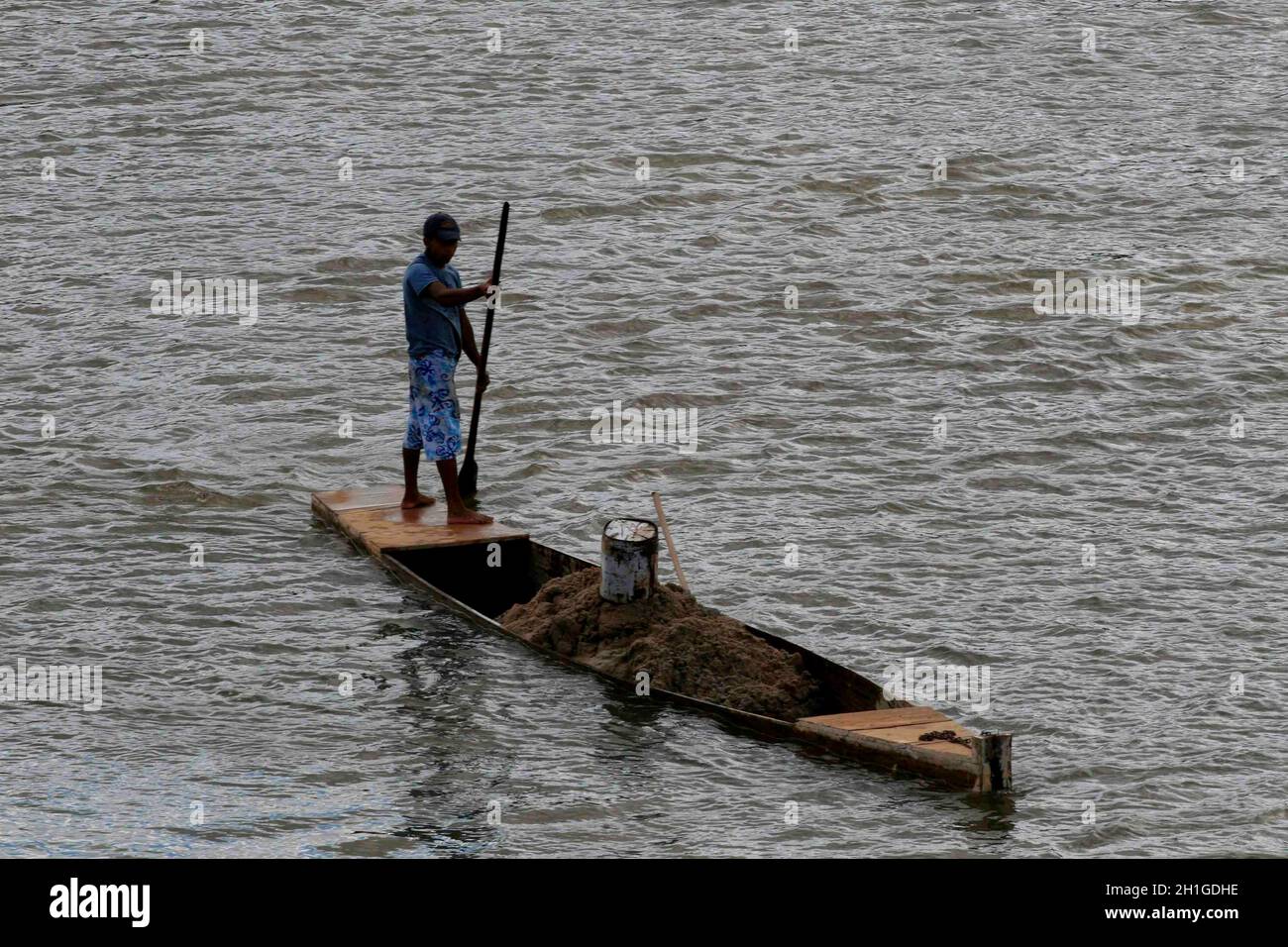 itamaraju, bahia / brazil - september 3, 2008: boat is seen ...