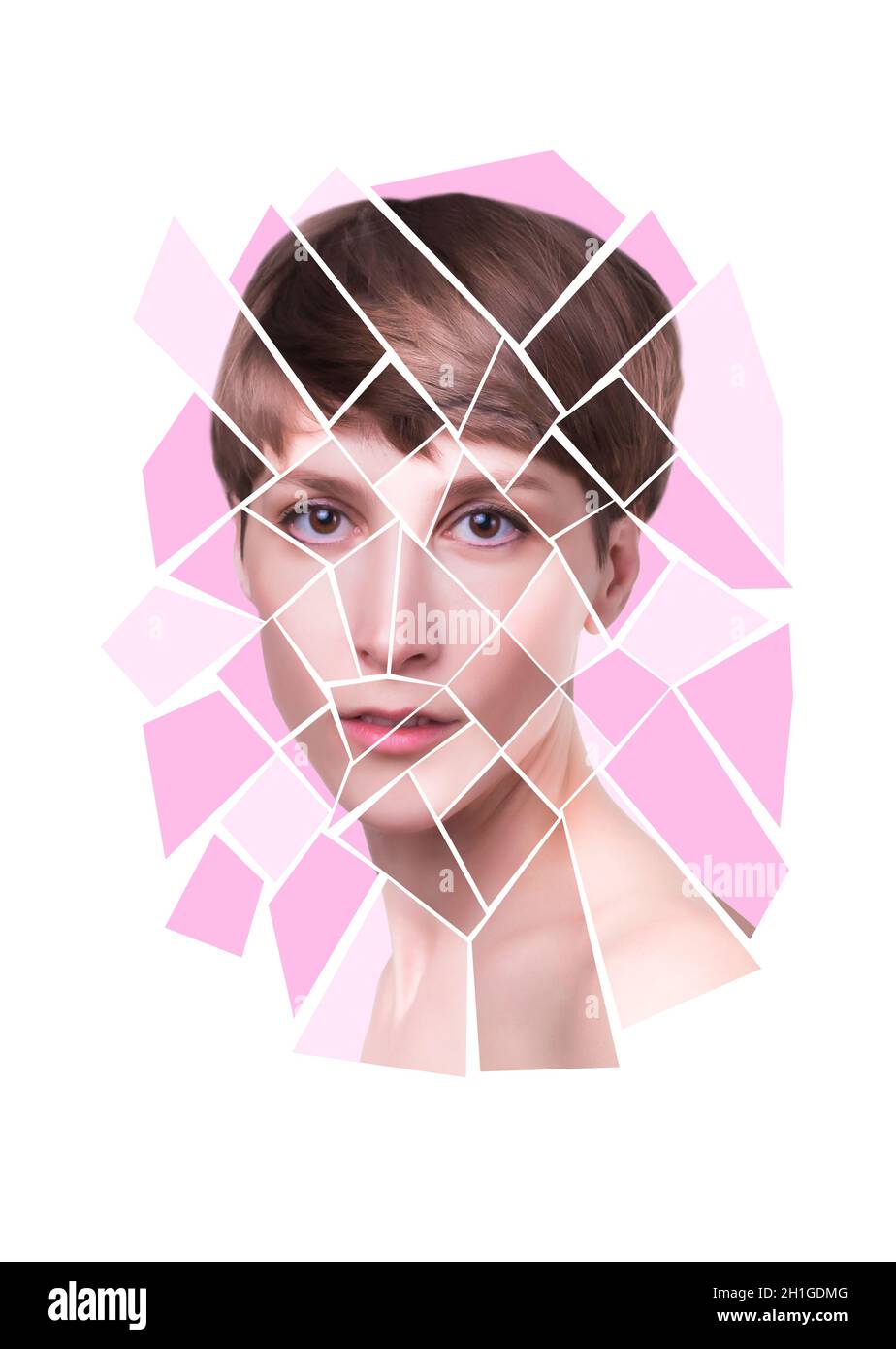 Cosmetic surgery face marks Cut Out Stock Images & Pictures - Alamy