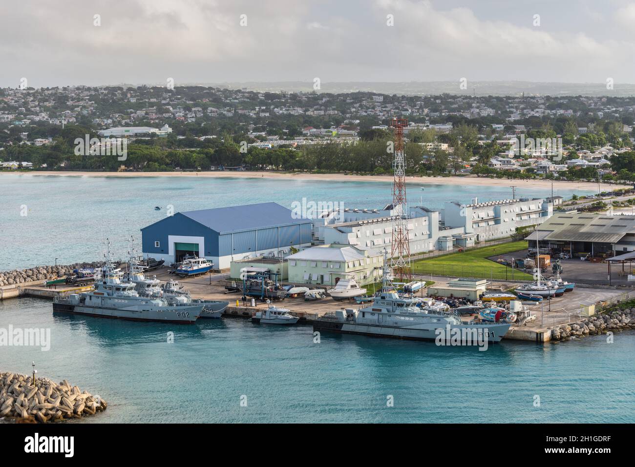 Bridgetown, Barbados - December 18, 2016: Coast Guard offshore patrol ...