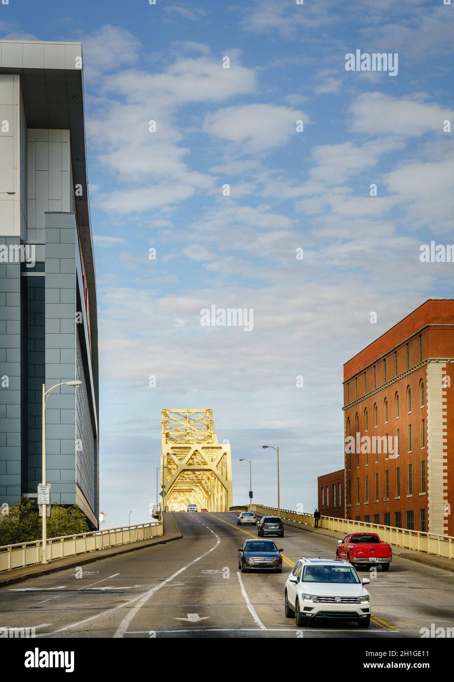 Louisville, KY, February 23, 2020: George Rogers Clark Memorial Bridge ...