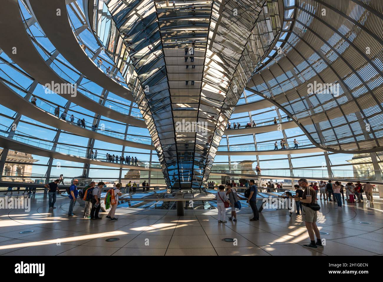 Berlin, Germany - May27, 2017: People visit the Deutscher Bundestag in ...