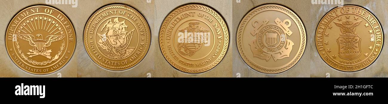 Gold seal for military armed forces insignia Stock Photo - Alamy
