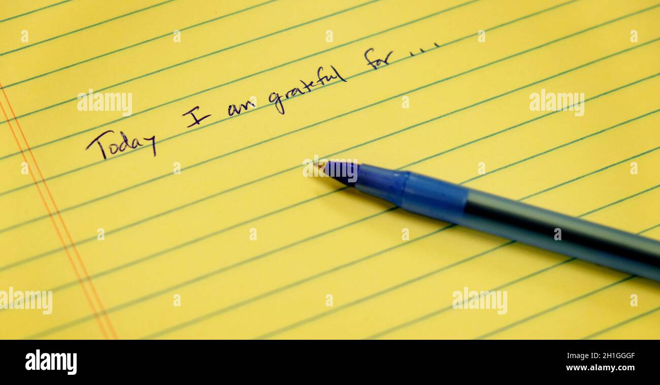 Gratitude writing hi-res stock photography and images - Alamy