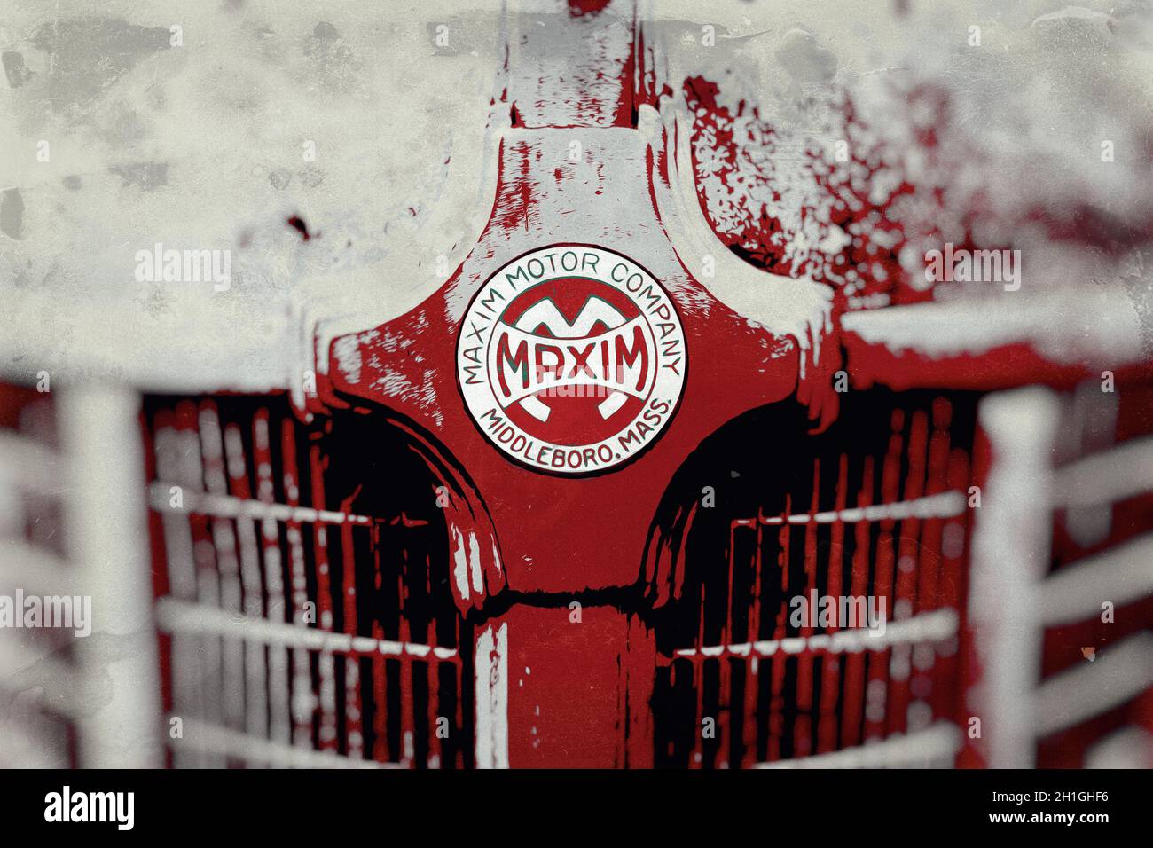 BERLIN - APRIL 27, 2019: Emblem of the special car - Maxim Fire Truck ...