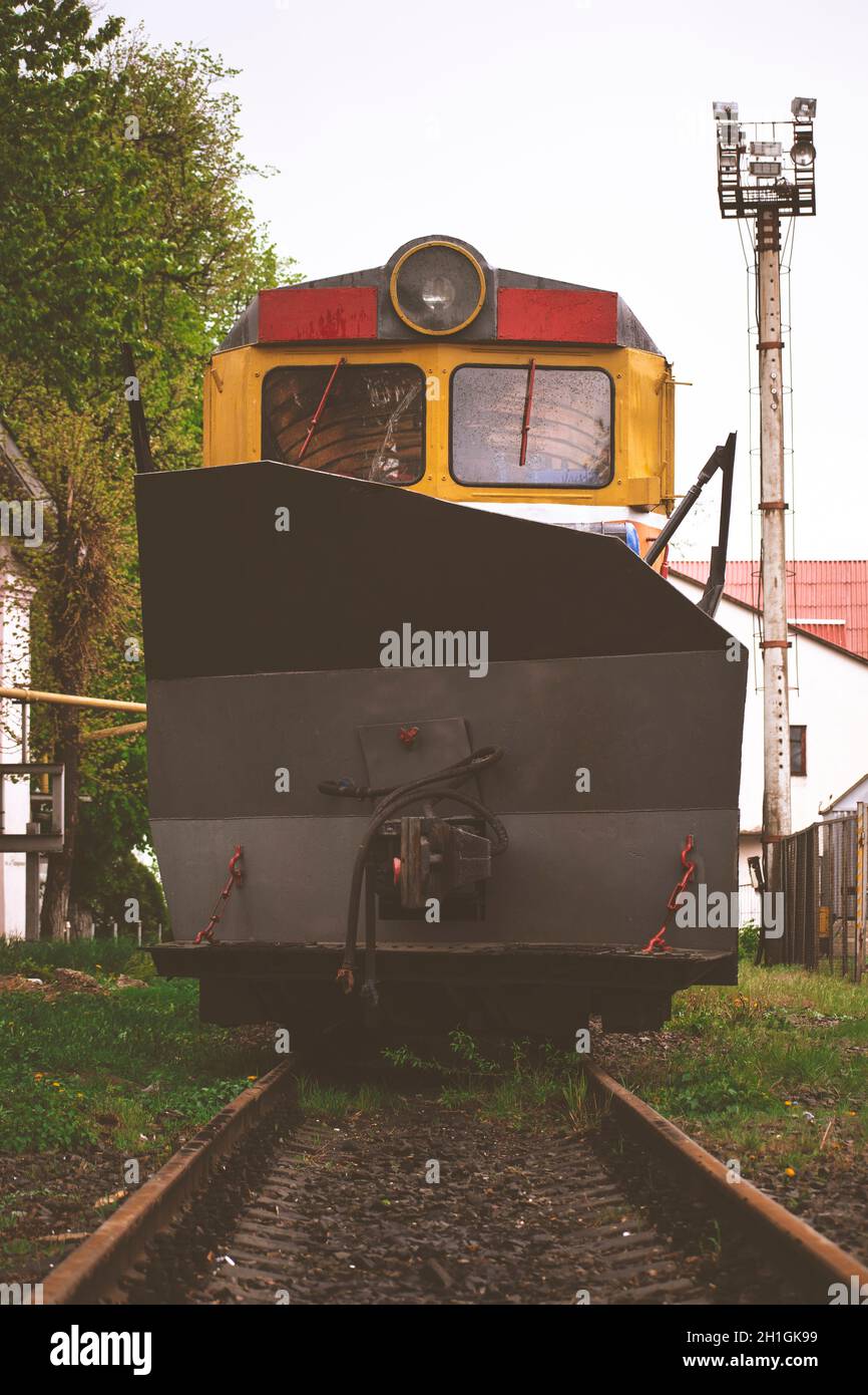 Train clearing the track of snow hi-res stock photography and images ...