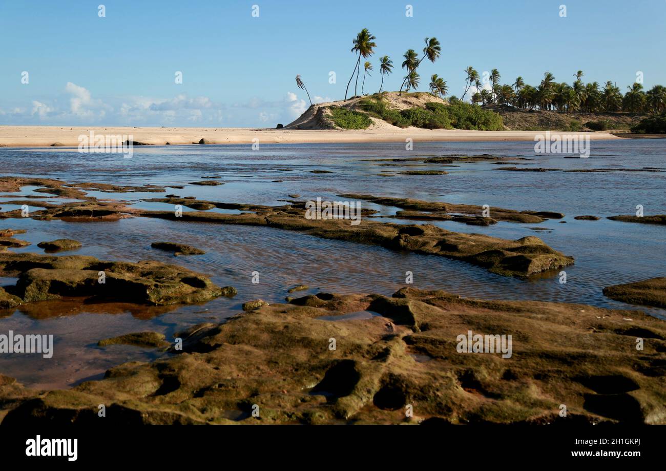 conde, bahia / brazil - september 9, 2012: view of barra do itariri ...