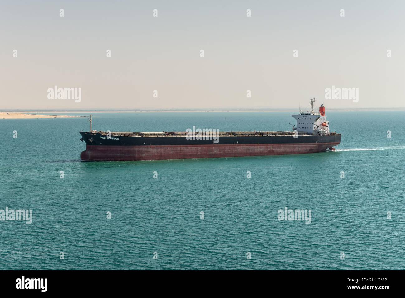 Suez, Egypt - November 14, 2019: Bulk carrier vessel Ince Anadolu ...