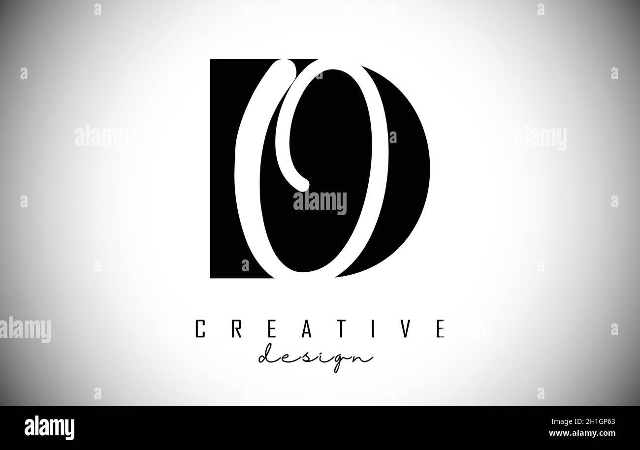 Letters DO d o Logo with a minimalist design. Letters D and o with ...