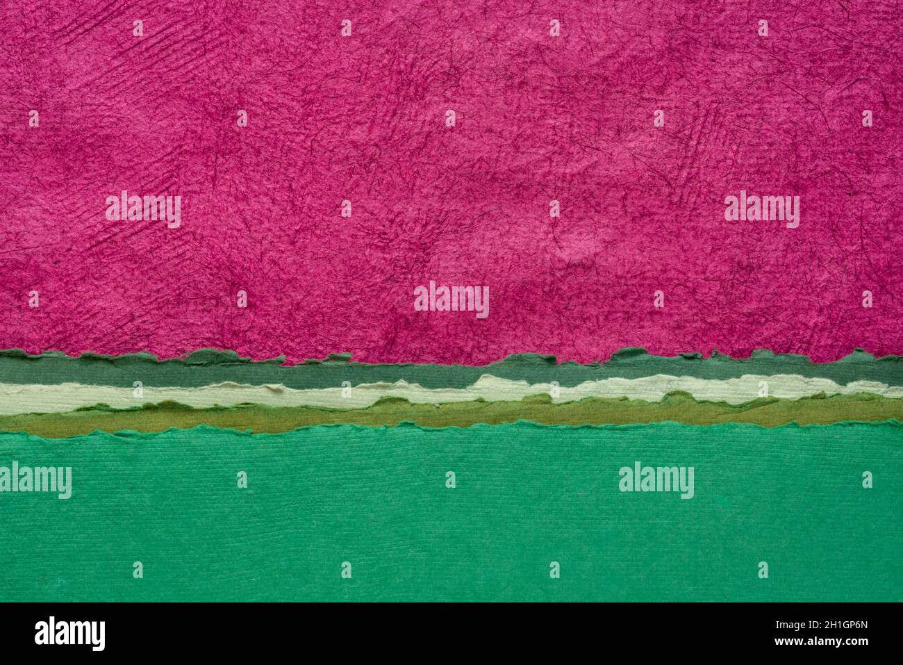 abstract landscape in green and pink pastel tones - a collection of ...