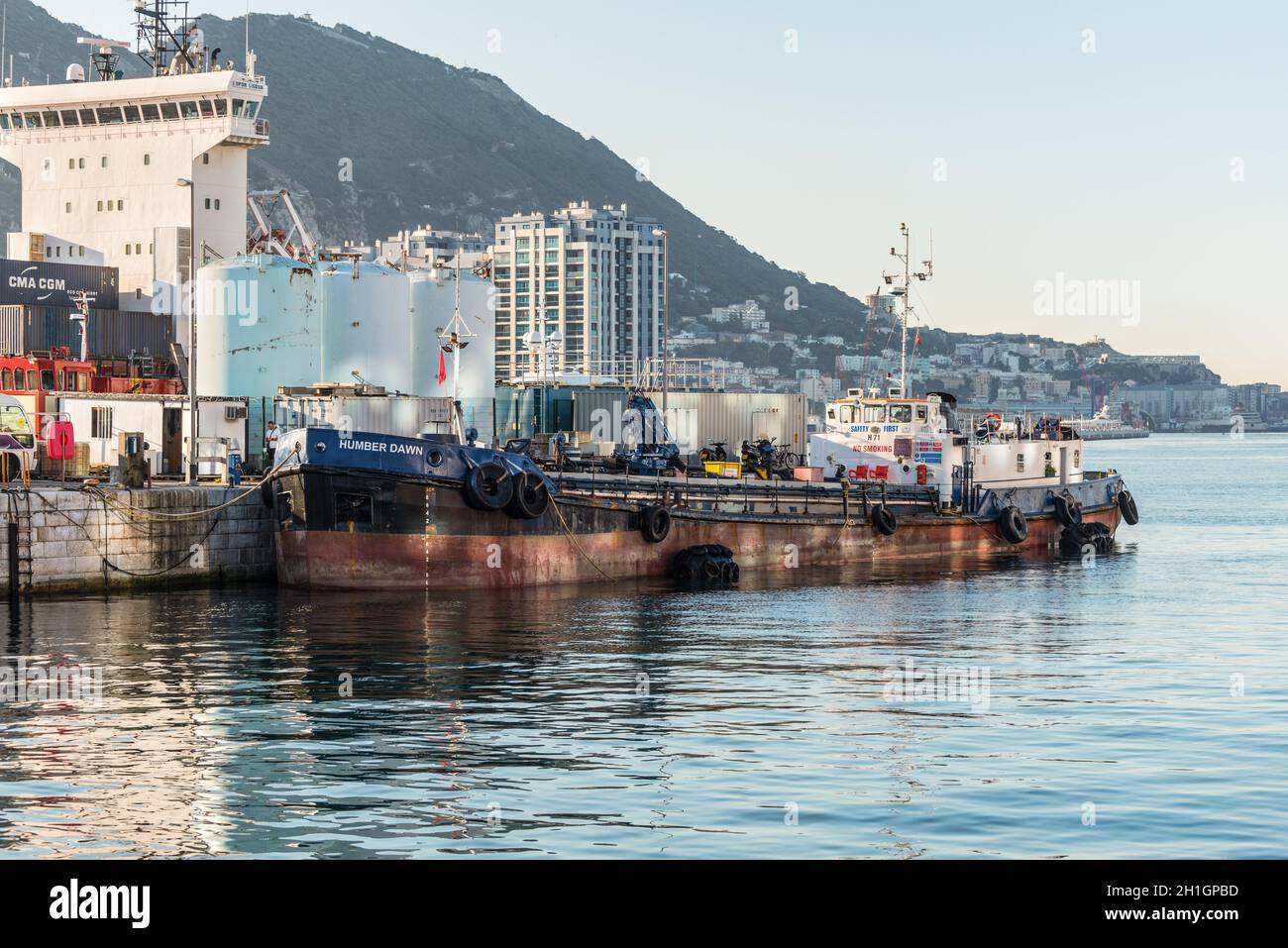 Gibraltar, UK - May 18, 2017: Oil Products Tanker Humber Dawn ship ...