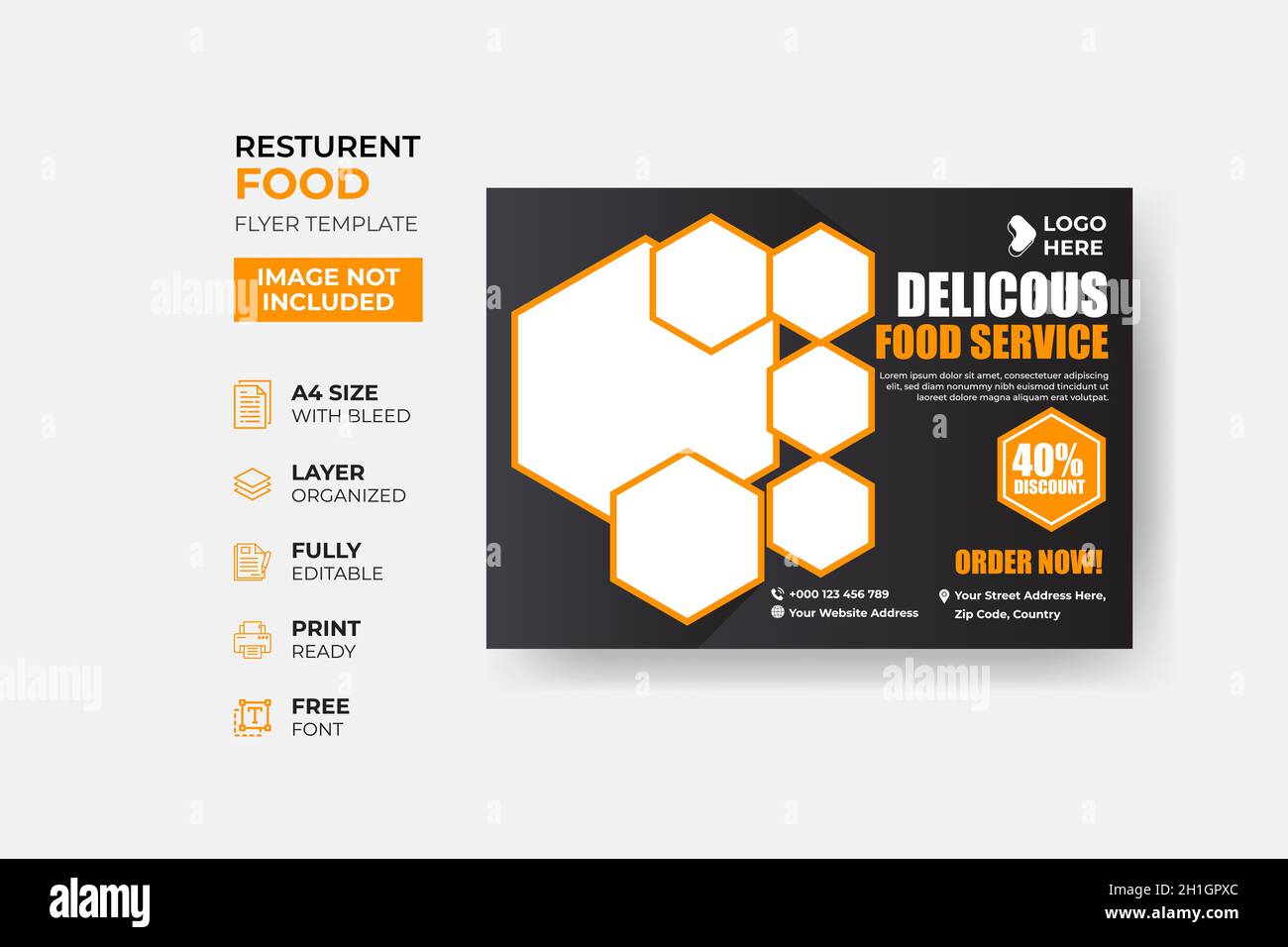 Fast Food Flyer Design Template cooking, cafe, and restaurant menu ...