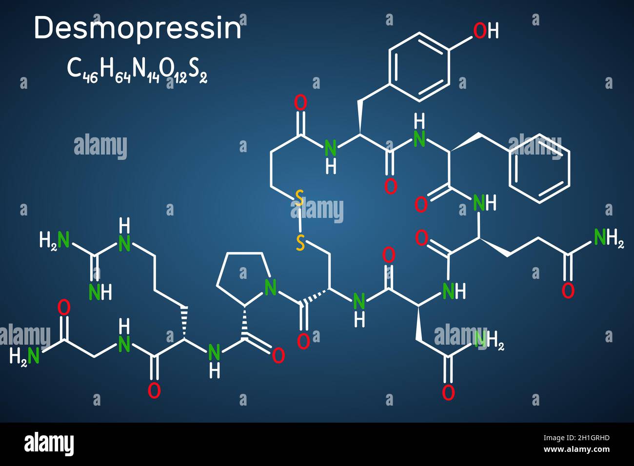 Vasopressin Chemical Structure D Asn]Vasopressin AquigenBio