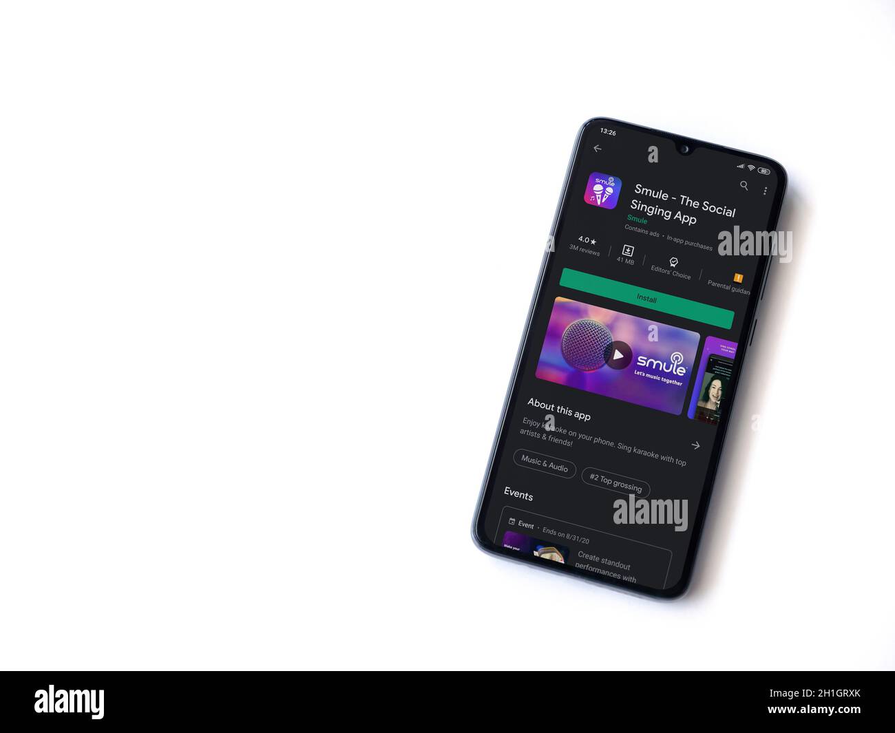 Lod, Israel - July 8, 2020: Smule app play store page on the display of ... Lod, Israel - July 8, 2020: Smule app play store page on the display of ...