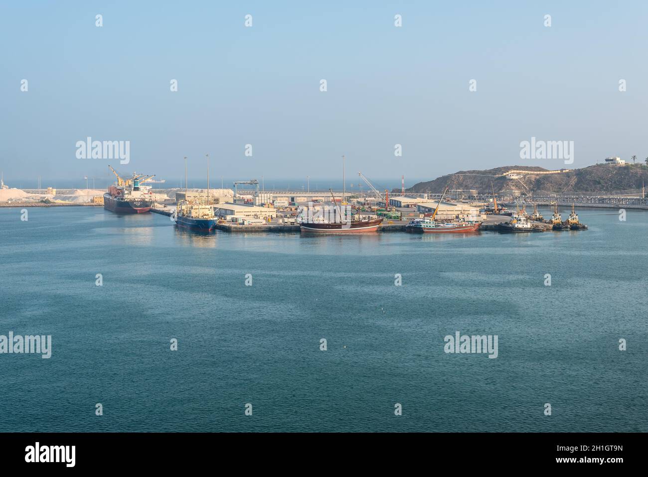 Salalah, Oman - November 19, 2019: Ships moored in Port of Salalah in ...