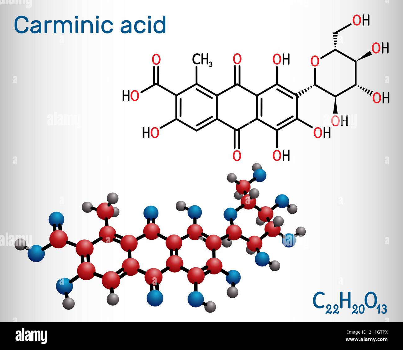 Carminic acid pigment molecule Stock Vector Images - Alamy