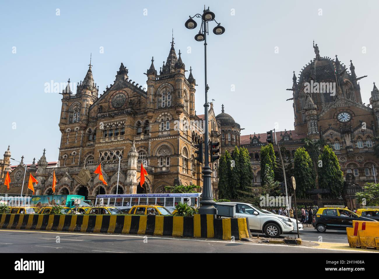 Mumbai, India - November 22, 2019: Chhatrapati Shivaji Terminus railway ...