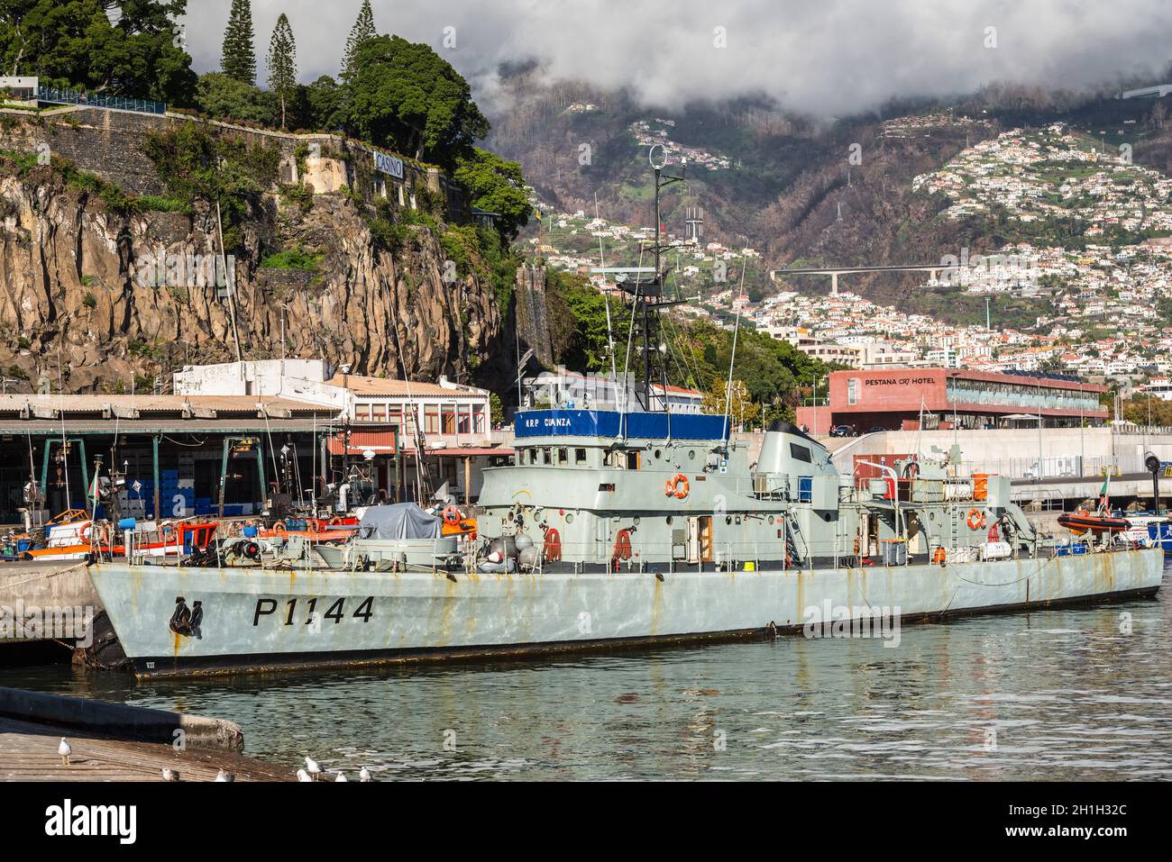Funchal, Portugal - December 10, 2016: Military Ops Vessel NRP Cuanza ...