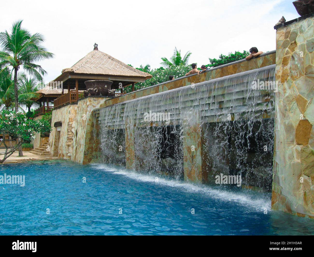 Nusa Dua, Bali, Indonesia - December 30, 2008: View of swimming pool at ...