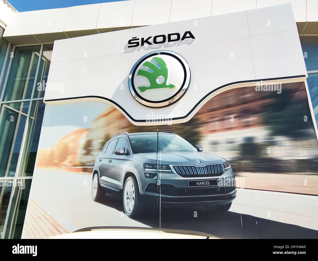 Kyiv, Ukraine - August 15, 2020: SKODA store at Kyiv, Ukraine on August ...