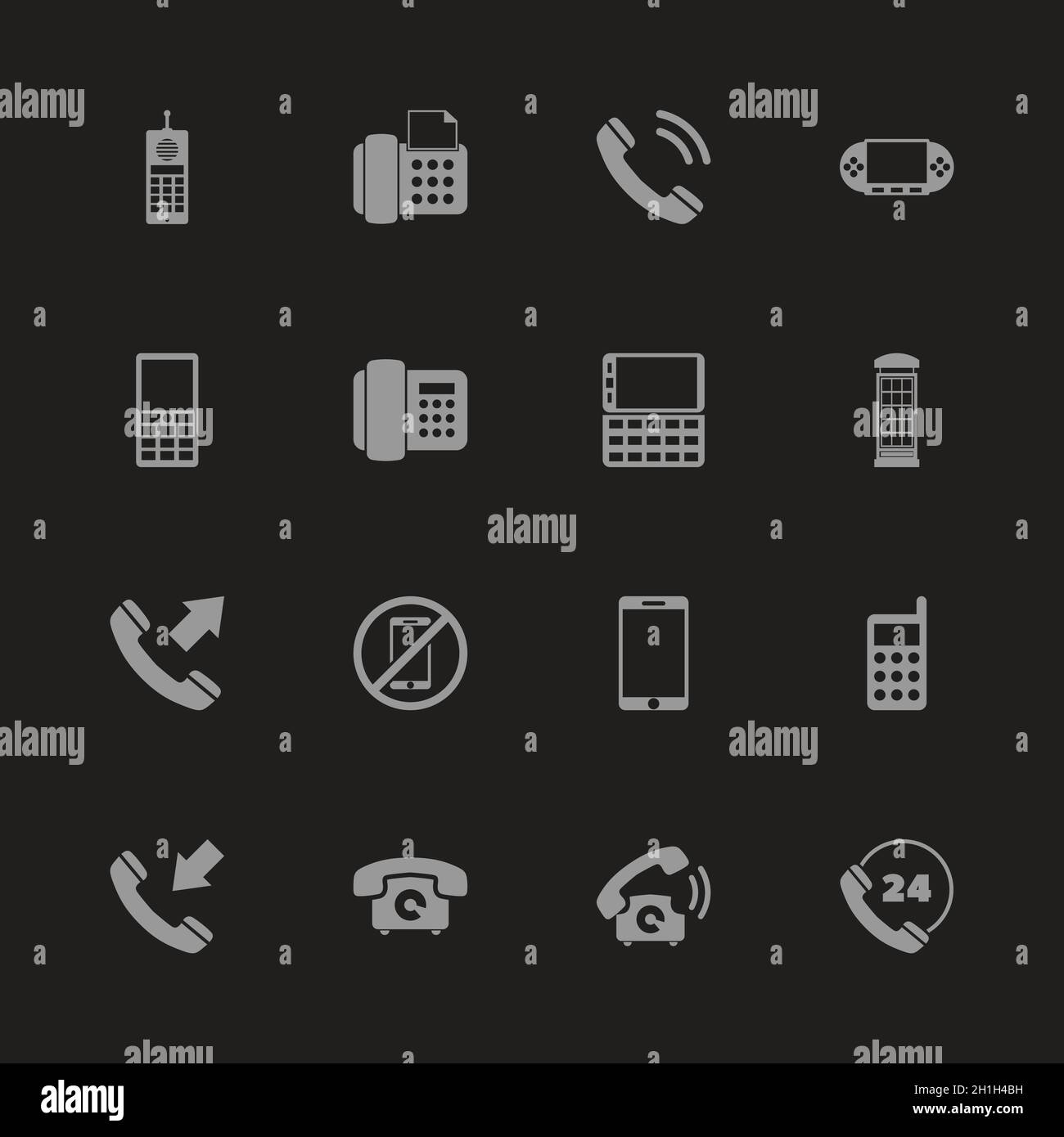 Phones - Flat Vector Icons Stock Vector Image & Art - Alamy