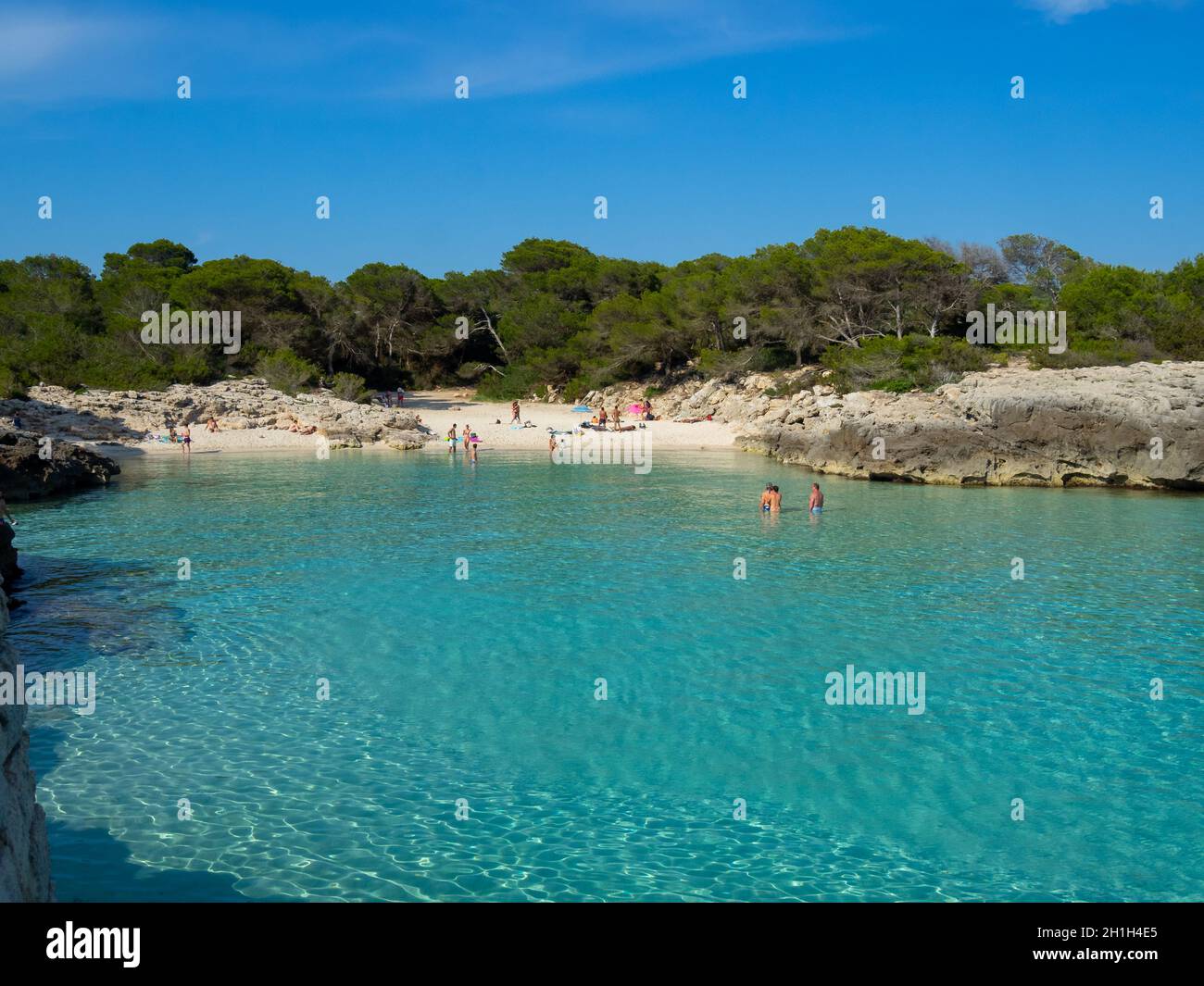 Small cove Cala des Talaier, Menorca Stock Photo - Alamy