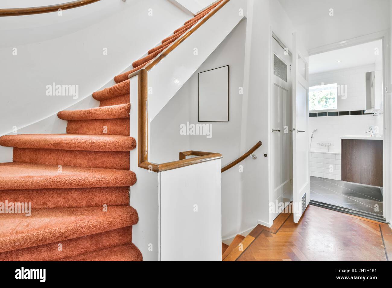 Luxury apartment interior with stairs hi-res stock photography and ...
