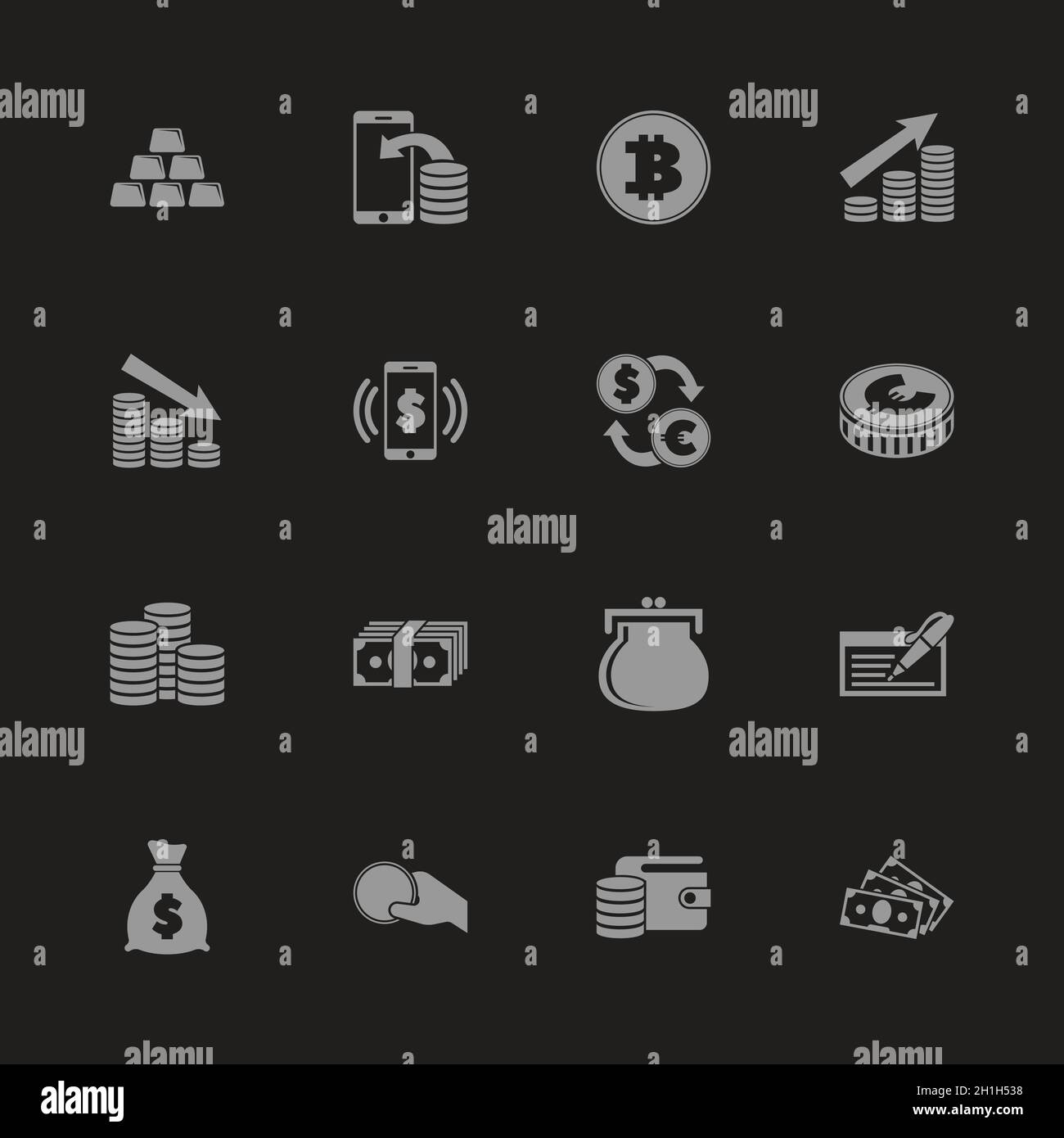 Cash - Flat Vector Icons Stock Vector Image & Art - Alamy