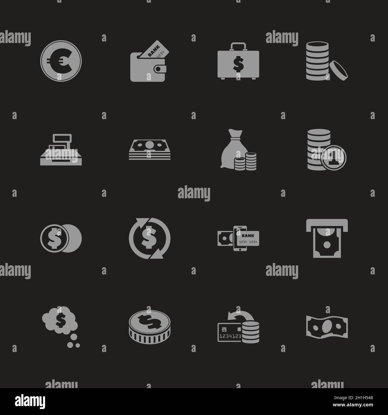 Money - Flat Vector Icons Stock Vector Image & Art - Alamy