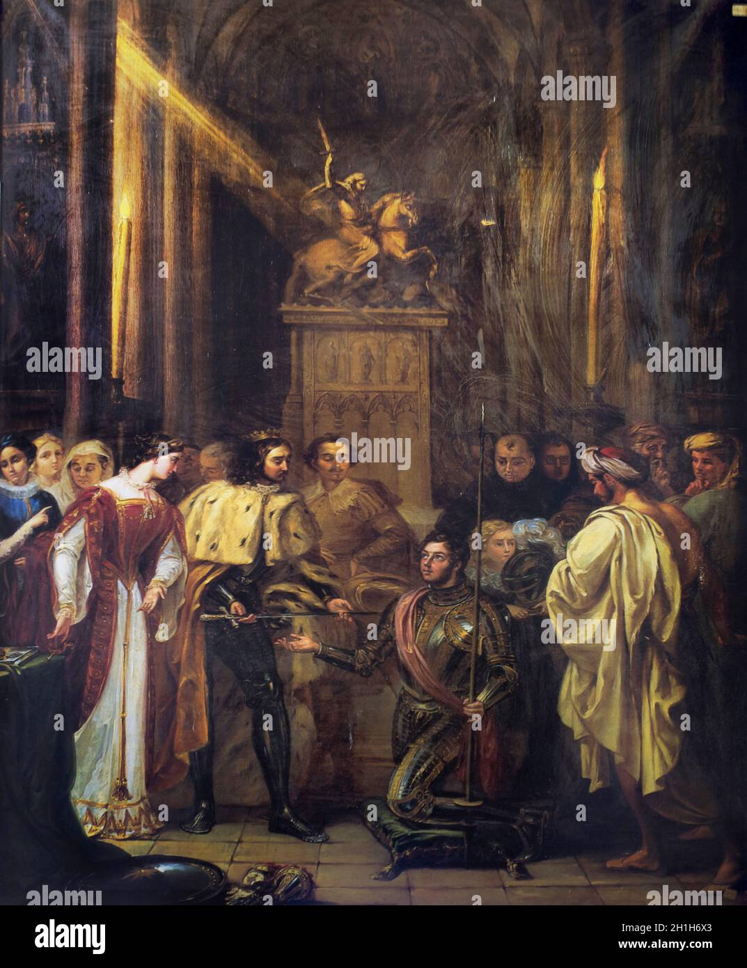 Rodrigo Diaz El Cid is knighted by the King Ferdinand I of Leon by Jose ... Rodrigo Diaz El Cid is knighted by the King Ferdinand I of Leon by Jose ...